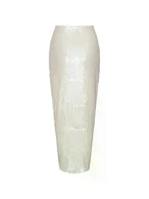 ROTATE BY BIRGER CHRISTENSEN Sequined Knot Midi Skirt