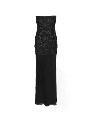 ROTATE BY BIRGER CHRISTENSEN Flower Mesh Maxi Dress