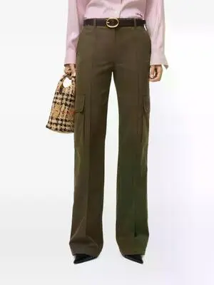 Burberry Gabardine Cargo Trousers - Brown