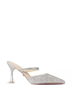 TWENTY FOURHAITCH Glitter-effect Crystal-embellished Sandals