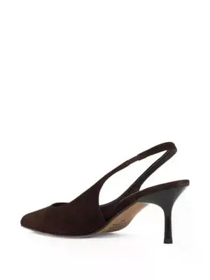 JONAK PARIS Diamantine Pointed-toe Slingback Pumps