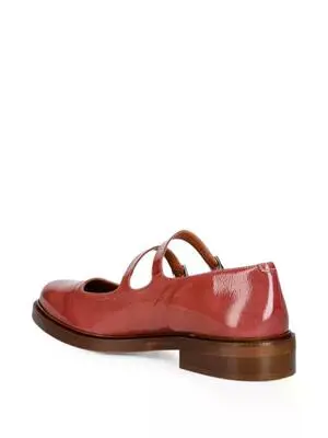 JONAK PARIS Patent Leather Double Buckle Ballet Flats
