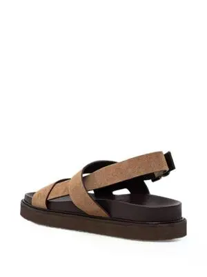 JONAK PARIS Suede Buckle-fastening Slingback Sandals