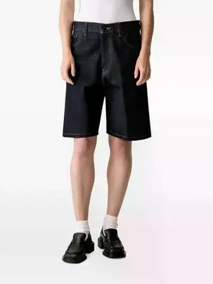 Carhartt Work In Progress Logo-patch Denim Shorts - Blue