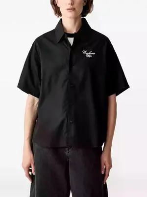 Carhartt Work In Progress Logo-embroidered Short-sleeve Shirt - Black