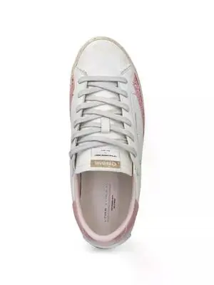 CRIME LONDON Distressed Glitter-panel Sneakers