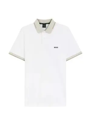 BOSS Logo-print Polo Shirt - White