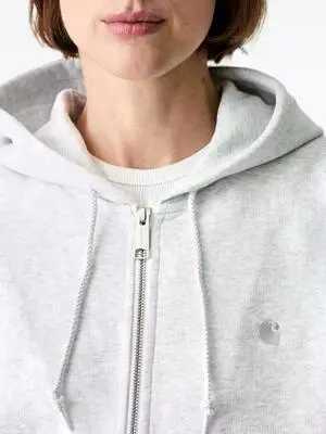 Carhartt Work In Progress Logo-embroidered Zip-up Hoodie