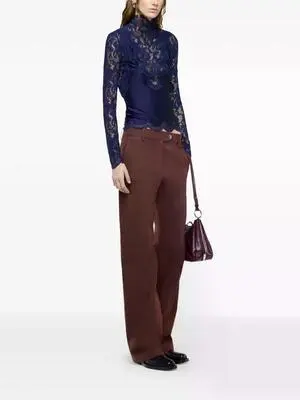 Rabanne Pressed-crease Trousers - Brown