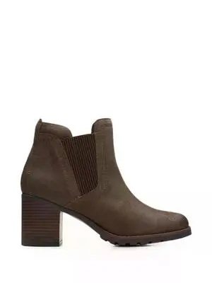 Clarks Leda Round-toe Ankle Boots - Brown