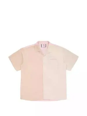 SON OF THE CHEESE Colour-block Embroidered Shirt - Pink