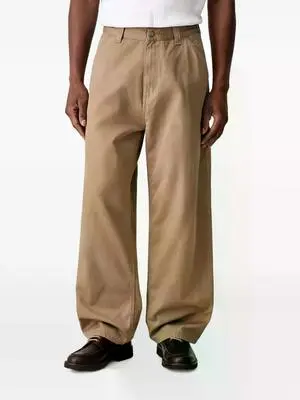 Carhartt Work In Progress Straight-leg Logo-patch Trousers - Neutrals