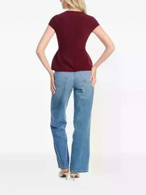 AXEL 113 Peplum Hem Top - Red