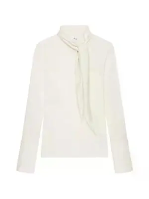 COURREGES Scarf-collar Shirt - Neutrals