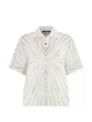 Roberto Cavalli Ray-print Polo Shirt