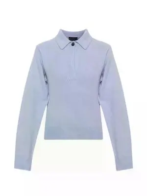 HAIKURE Button-collar Wool Sweater - Blue
