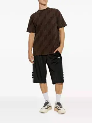 Adidas Monogram-print Logo-patch T-shirt