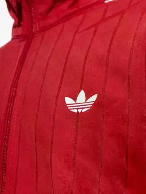 Adidas Logo-embroidered Zip-up Sweater
