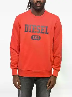 DIESEL® Logo-print Crew-neck Sweatshirt - Red