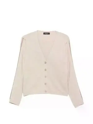 Fabiana Filippi V-neck Cardigan With Bead Embellishment - Neutrals