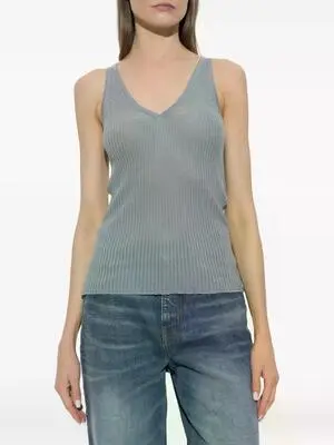 Chloé Ribbed-knit Wool Vest And Cardigan