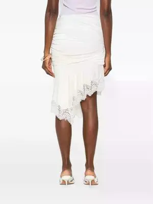 Christopher Esber Lace-trim Gathered Mini Skirt