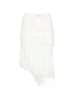 Christopher Esber Lace-trim Gathered Mini Skirt - White