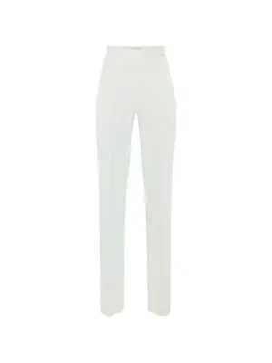 Elisabetta Franchi Lightweight Crêpe Trousers - White