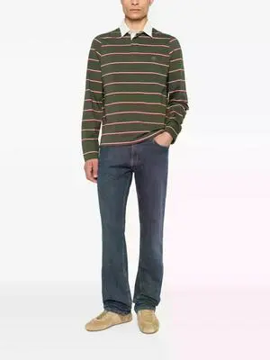Etro Striped Long-sleeve Polo Shirt