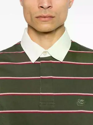 Etro Striped Long-sleeve Polo Shirt