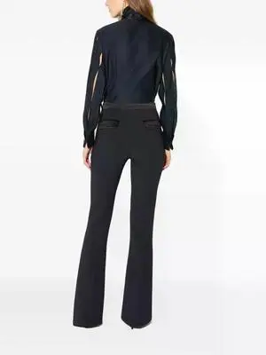Elisabetta Franchi Cotton Shirt With Bow Detail - Black