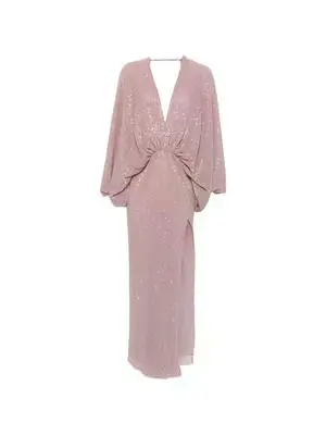 L'IDEE Paradiso Sequin Embellished Maxi Dress - Pink