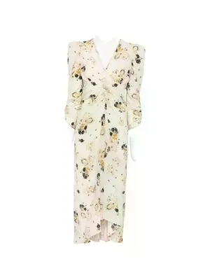 Isabel Marant Étoile Albini Floral-print Ruched Midi Dress - Neutrals