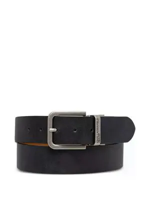 Karl Lagerfeld Logo-engraved Reversible Belt - Black
