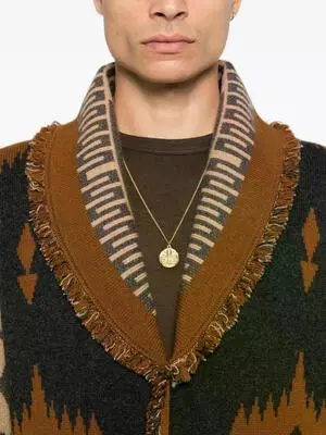 Alanui Jacquard-knit Fringed Cardigan