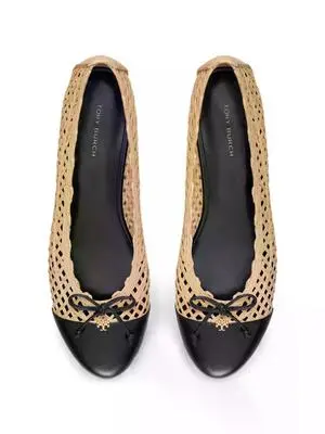 Tory Burch Cap-toe Woven Ballet Flats