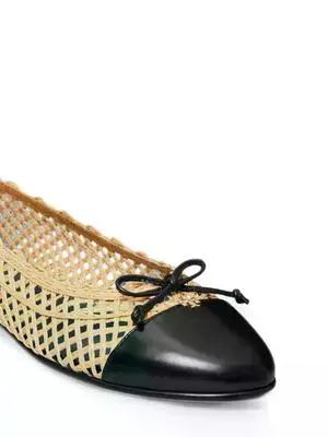 Tory Burch Cap-toe Woven Ballet Flats