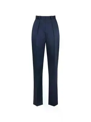 Elisabetta Franchi Stretch Satin Trousers - Blue