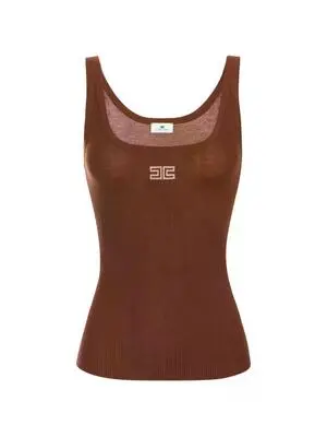 Elisabetta Franchi Ribbed-knit Tank Top - Brown