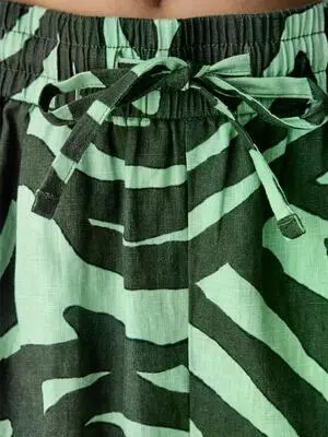 BENETTON Leaf-print Drawstring-fastening Shorts