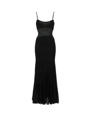 Galvan Belladonna Mesh-panel Maxi Dress