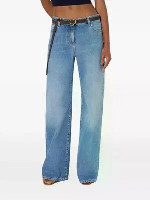 Elisabetta Franchi Palazzo Jeans With Belt