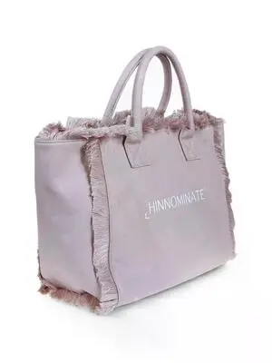 HINNOMINATE Large Tote Bag With Fringe Trim - Pink