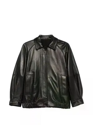 SALVATORE SANTORO Button-up Leather Jacket - Black
