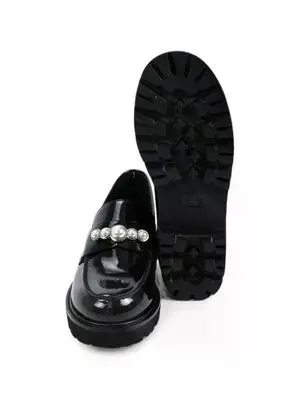 Karl Lagerfeld Chunky Sole Loafers With Faux-pearl Embellishment