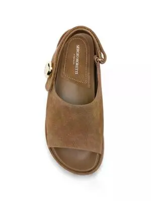 SERGIO MORETTI FIRENZE Button-detail Slingback Sandals