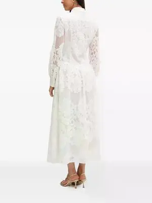 Bardot Agatha Lace-panelled Maxi Shirt Dress
