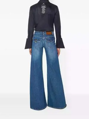 Elisabetta Franchi Bell-bottom Jeans With Small Pockets