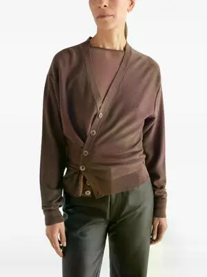 LEMAIRE Relaxed Twisted Cardigan In Merino Blend