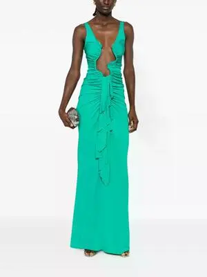 Christopher Esber Draped Maxi Dress - Green